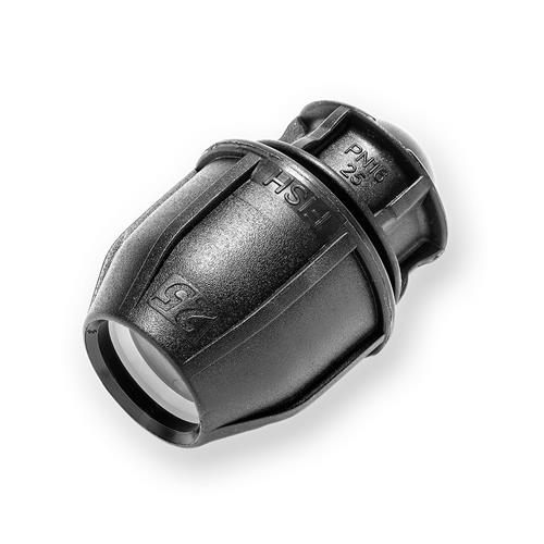 PE end piece 25mm pressure 16bar end cap for PE pipes 25-K