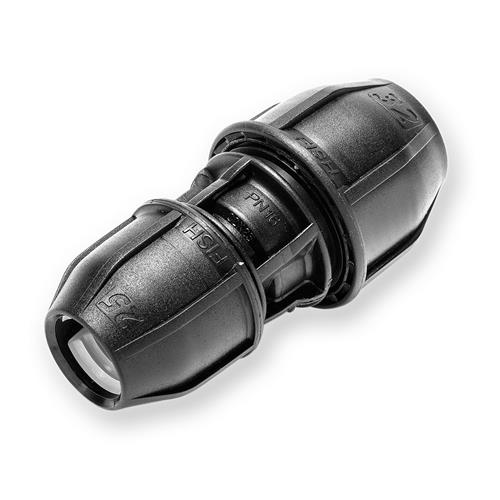 PE coupling reduced 32mm x 25mm for connecting PE pipes 32-K