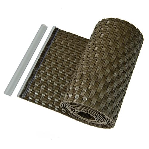 Customised privacy screen strips made of PE rattan