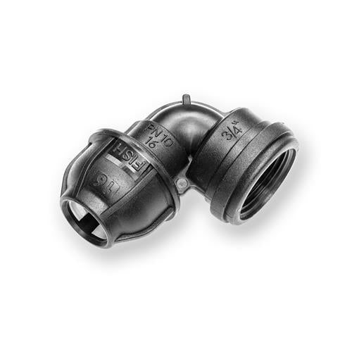 PE elbow IG 16mm x 3/4 inch pressure 10 bar for connecting PE pipes 16